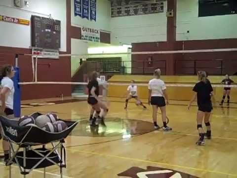 Emma Barkley, 2012 MB, Hitting reps, black shirt, green headband - YouTube