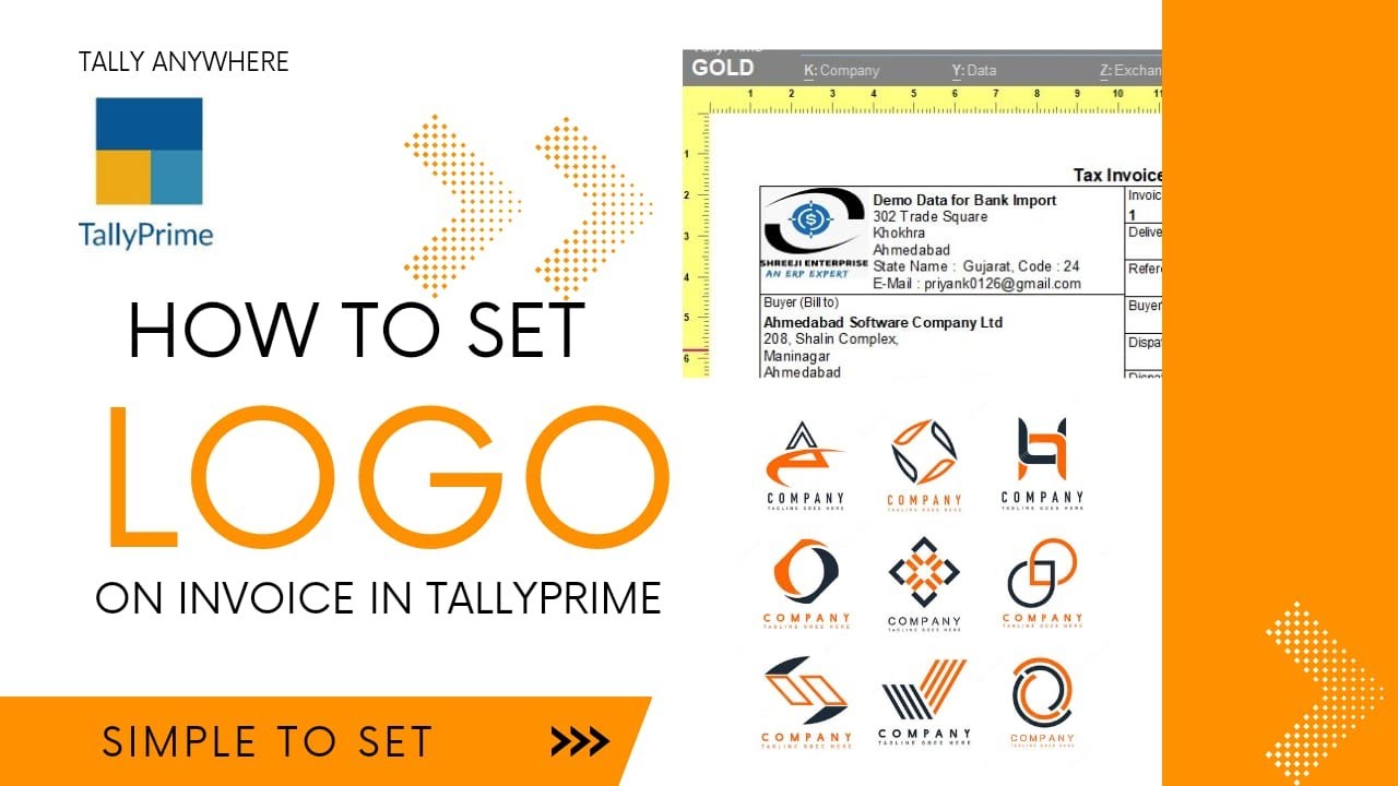 How to Set LOGO on Invoice Print in TallyPrime | Easy step to set LOGO ...