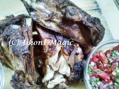 Kenyan Mbuzi choma Barbecued Goat - Nyama Choma jikoni magic - YouTube