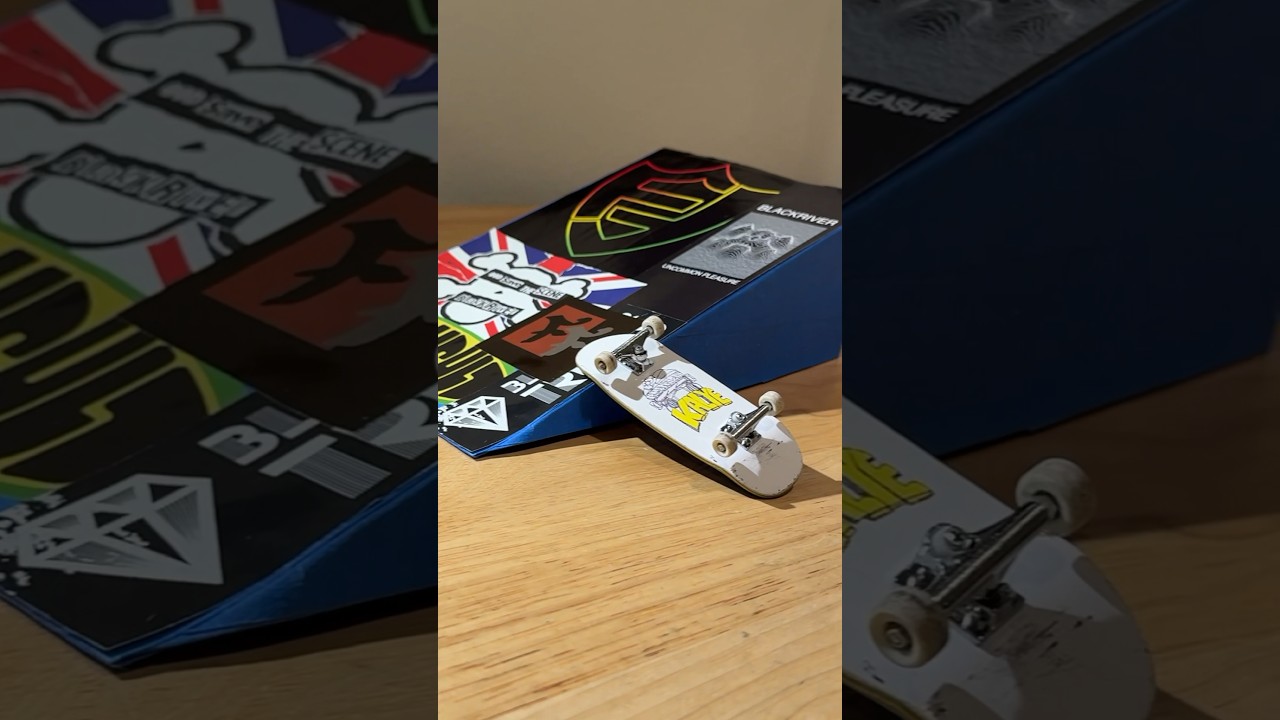 Cardboard Kicker! #fingerboard #fingerboarding #techdeck # ...