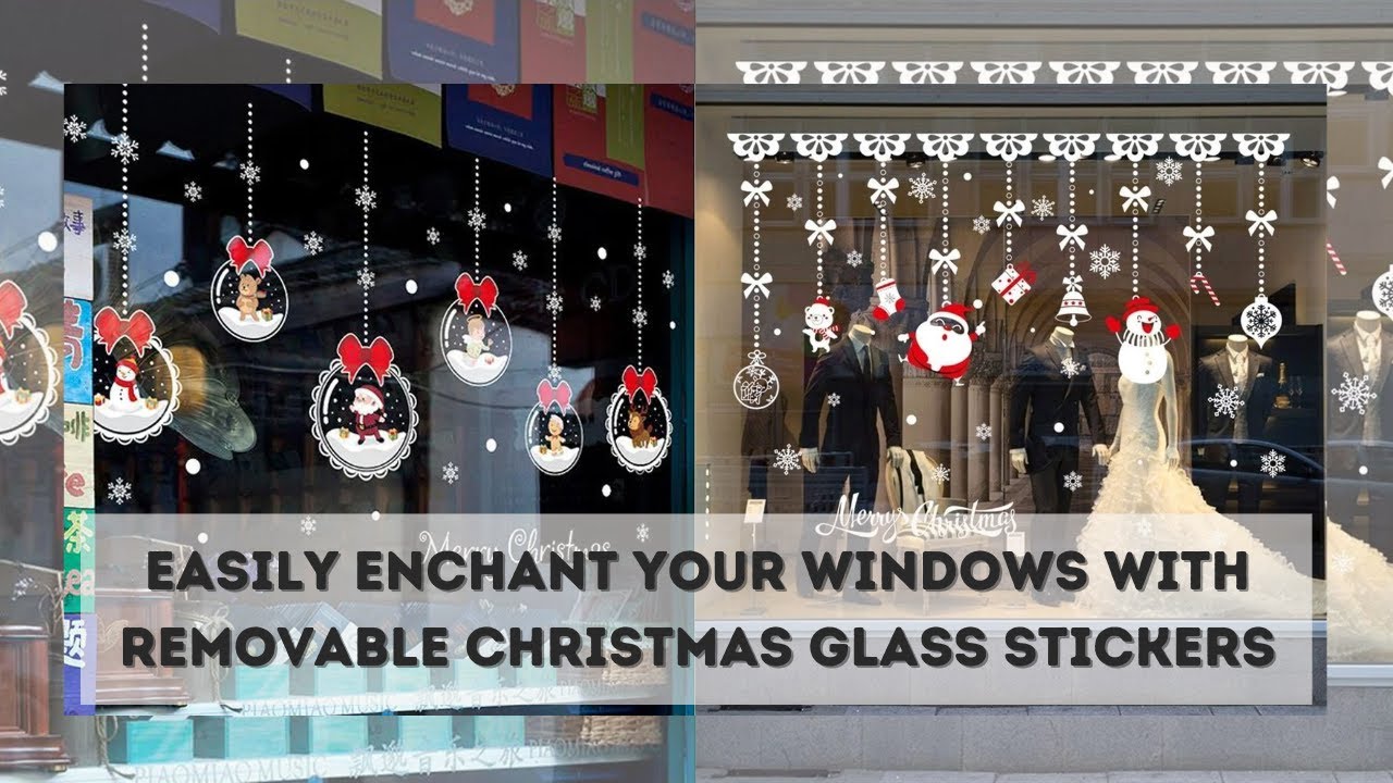 Removable Christmas Glass Stickers - Removable Self Adhesive Wall ...