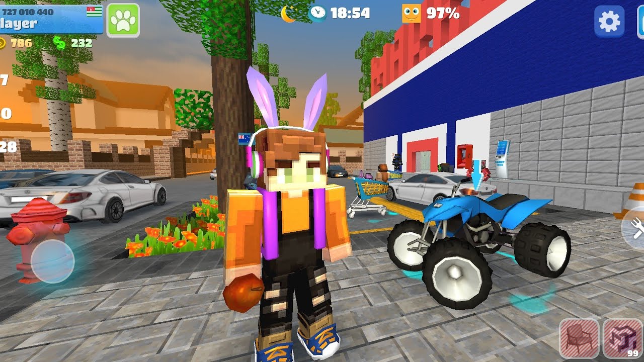 Minecraft Open World Game Adventure, Buying Car , Deposite Money, Just ...