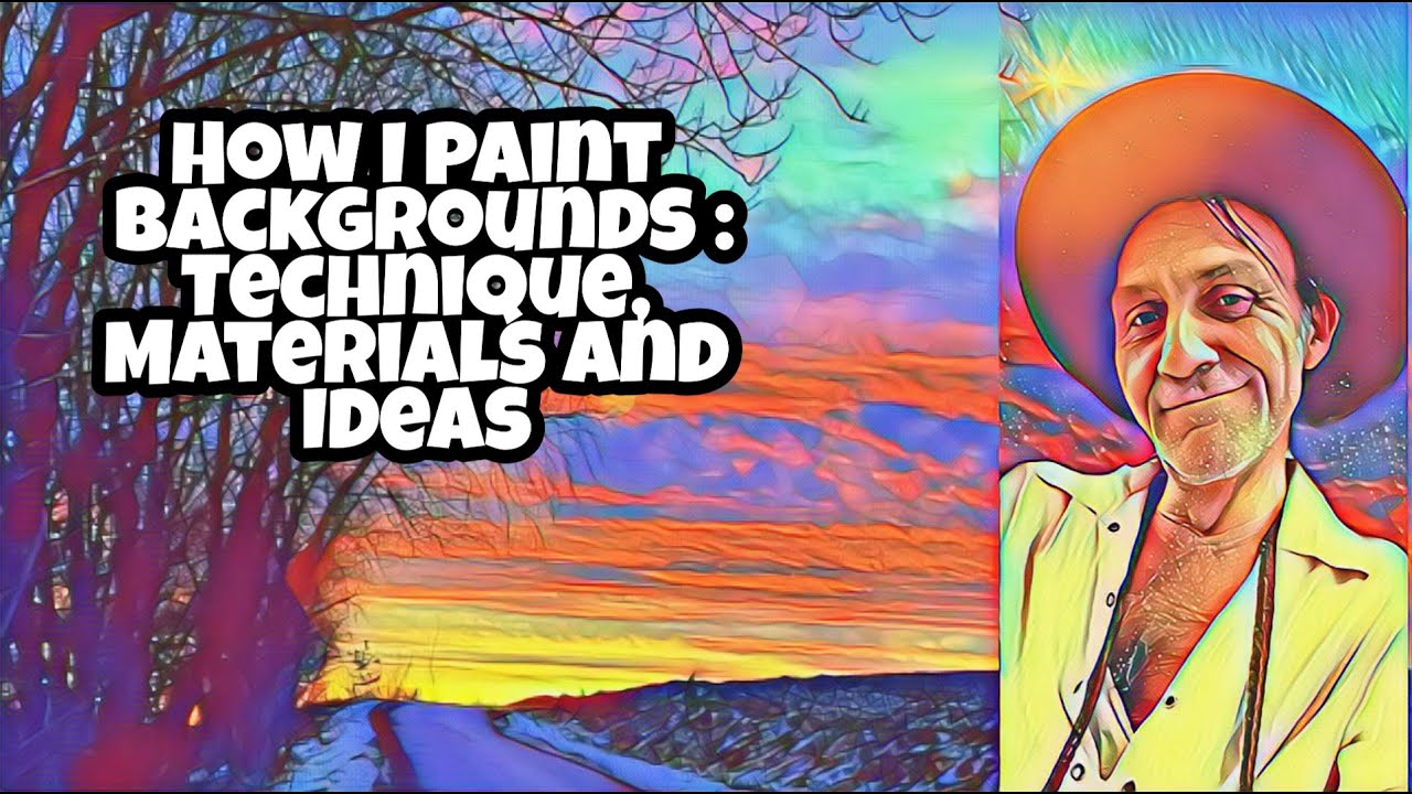 How I paint backgrounds : Technique, materials and a few ideas - YouTube