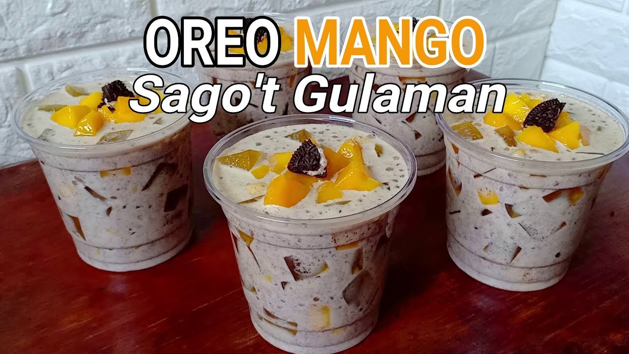 Oreo Mango Sago't Gulaman Recipe | How to Make Oreo Mango Sago't ...