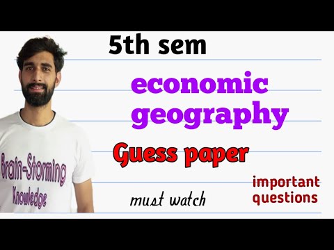 economic geography 5th sem guess paper||5th sem economic geography ...