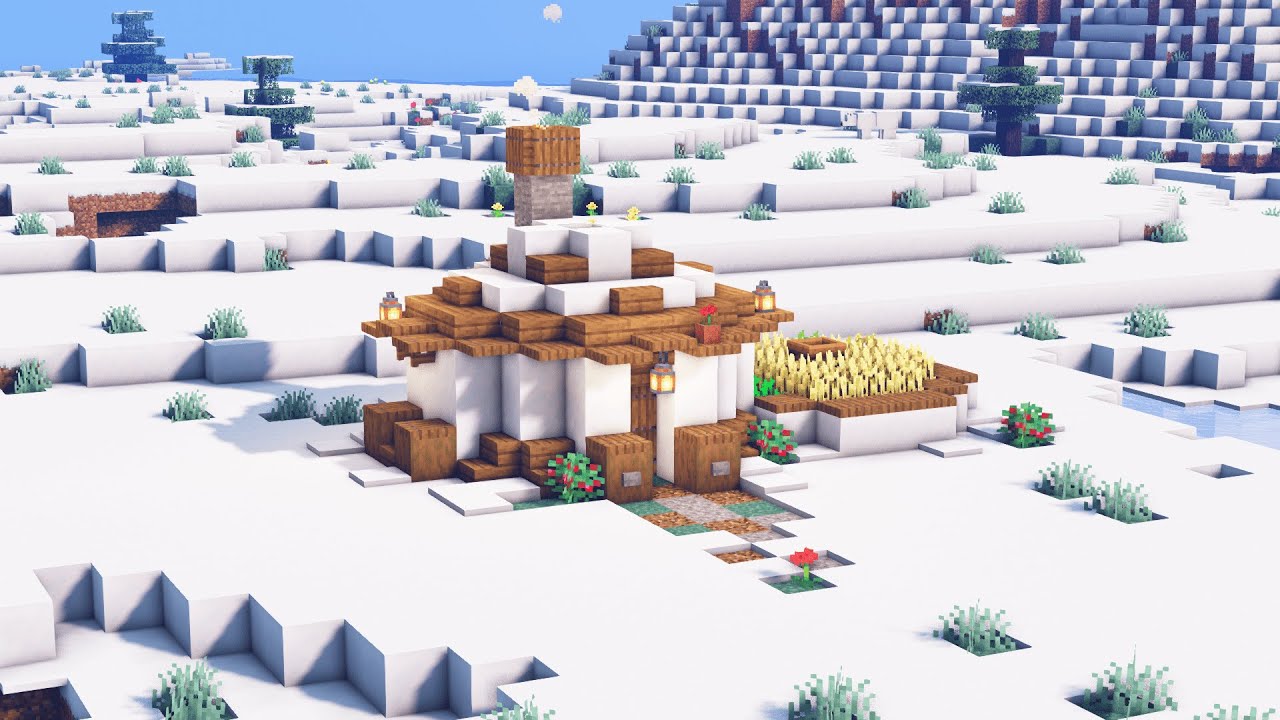 How to Build a Snowy Starter House in Minecraft Tutorial! #shorts - YouTube