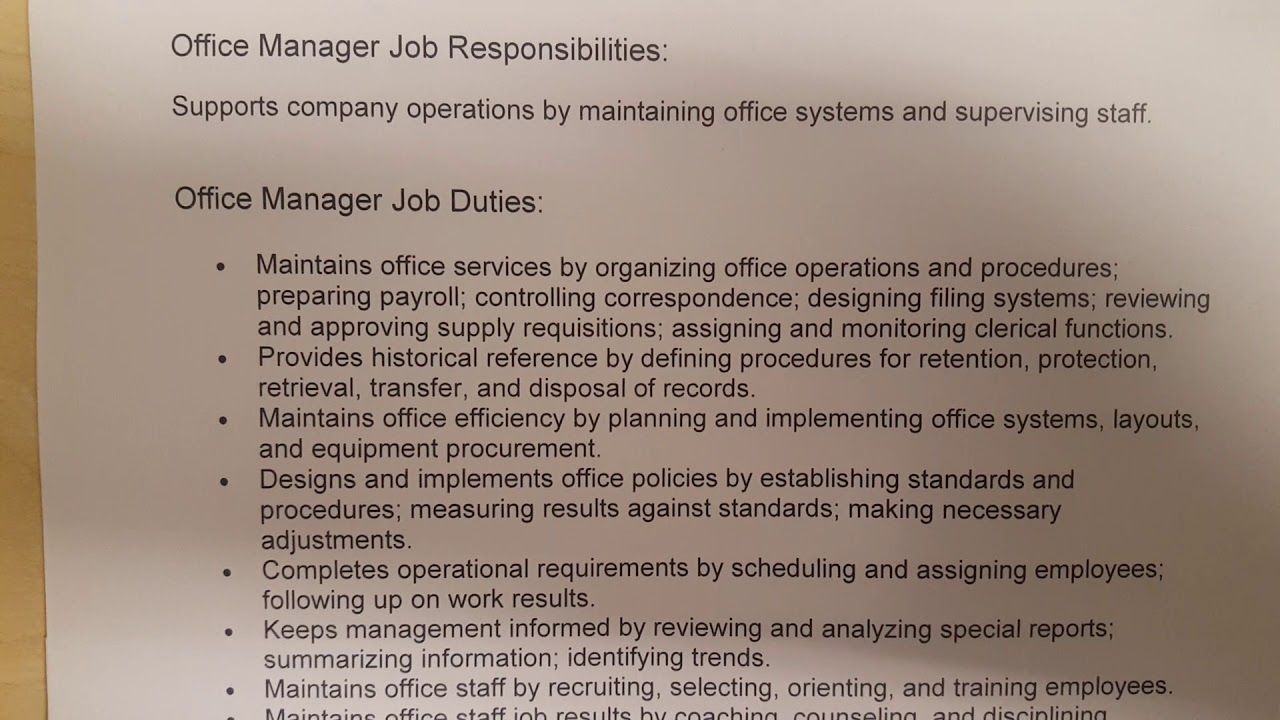 How to Improve your "Office Manager" Skills - YouTube