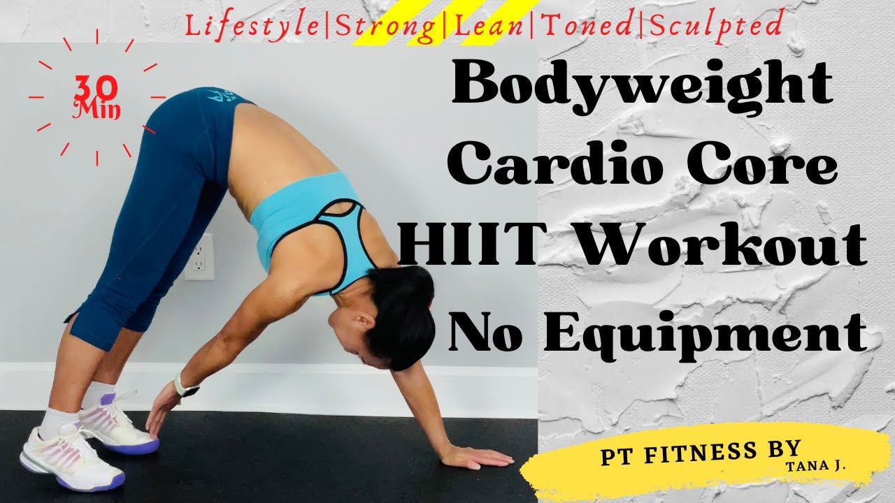 Intense Cardio Core with Bodyweight (No Equipment) HIIT Workout at Home ...