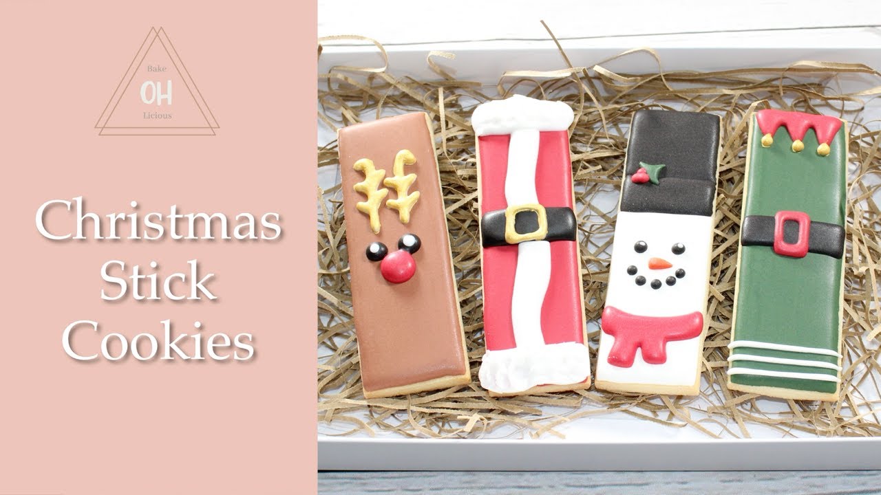 Decorated Christmas Cookie Sticks - YouTube