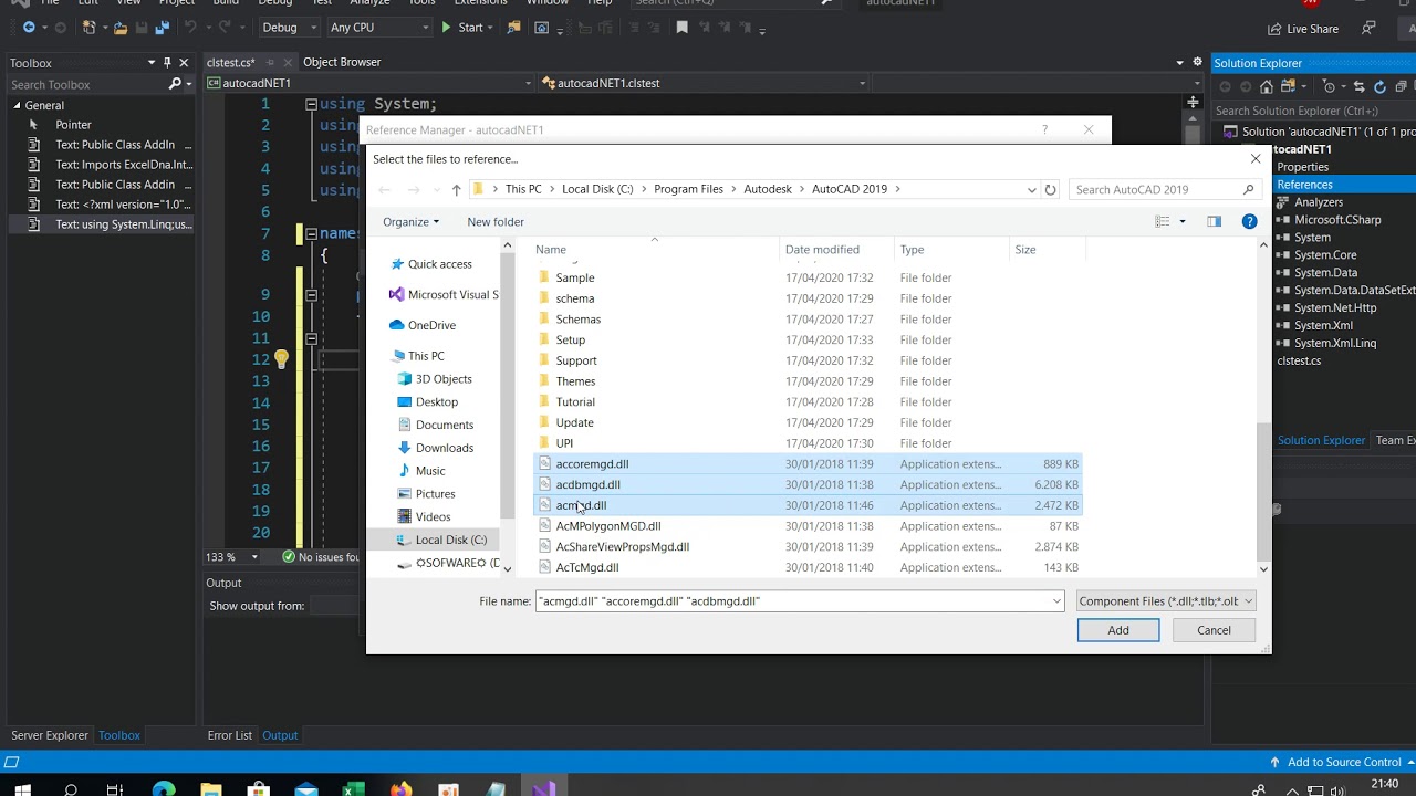 autodesk autocad net C# part - 01 (prompt) - YouTube