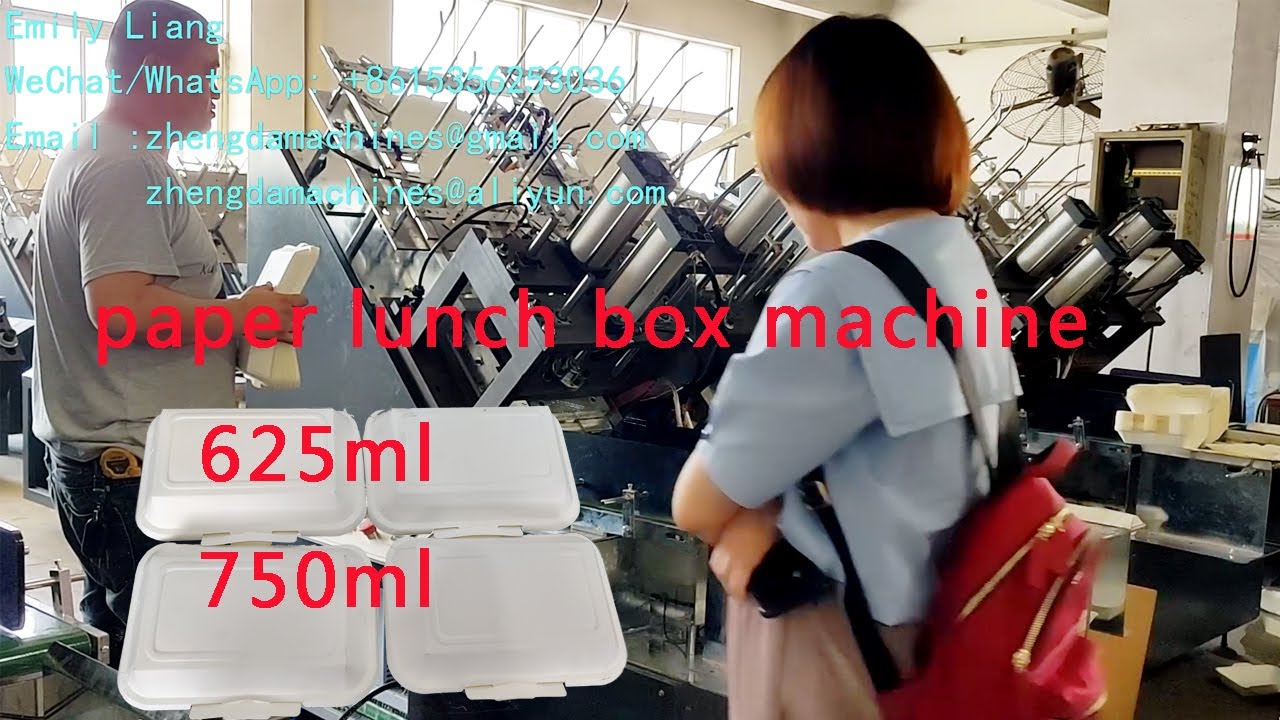 paper box production full line/ how to start Paper lunch box /food ...