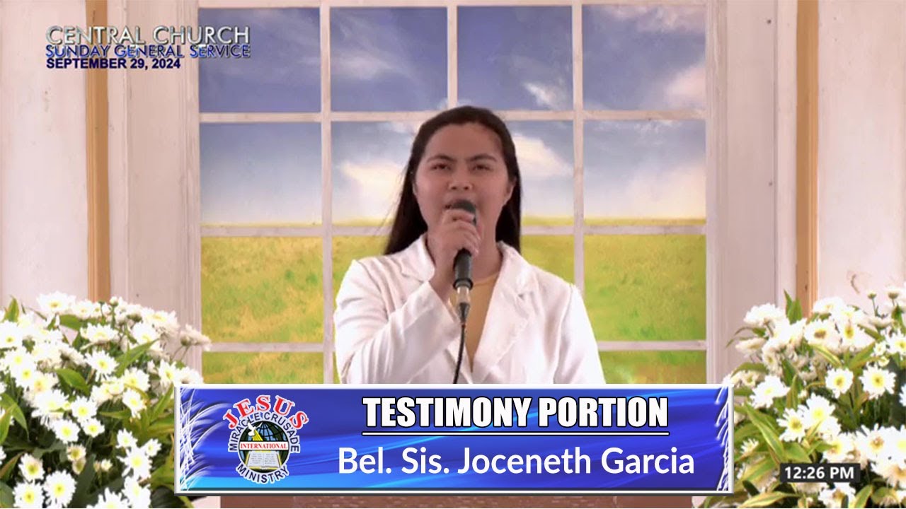 JMCIM | Testimony Portion | Bel. Sis. Joceneth Garcia | September 29 ...