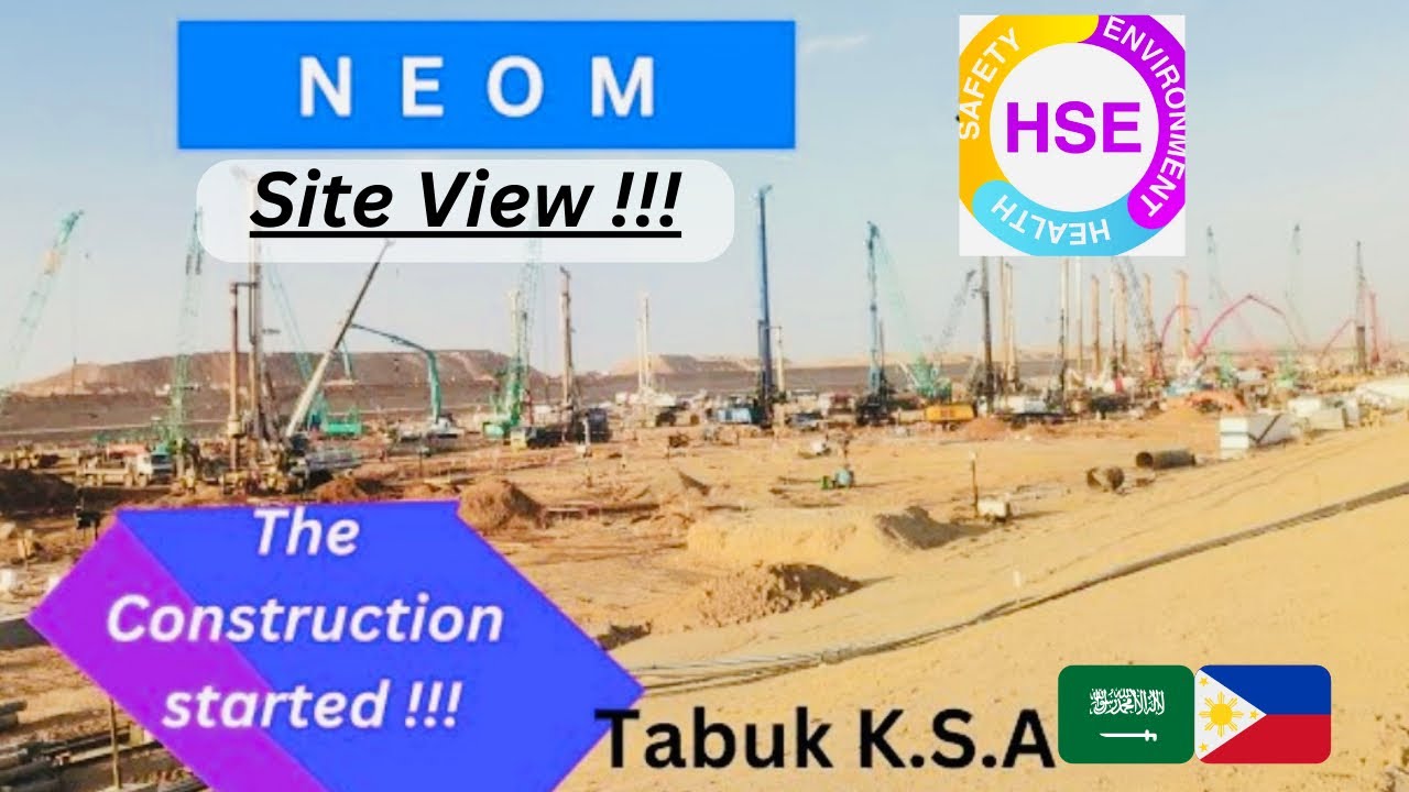 NEOM - THE MAIN PILING WORKS #Construction on #progress today - YouTube