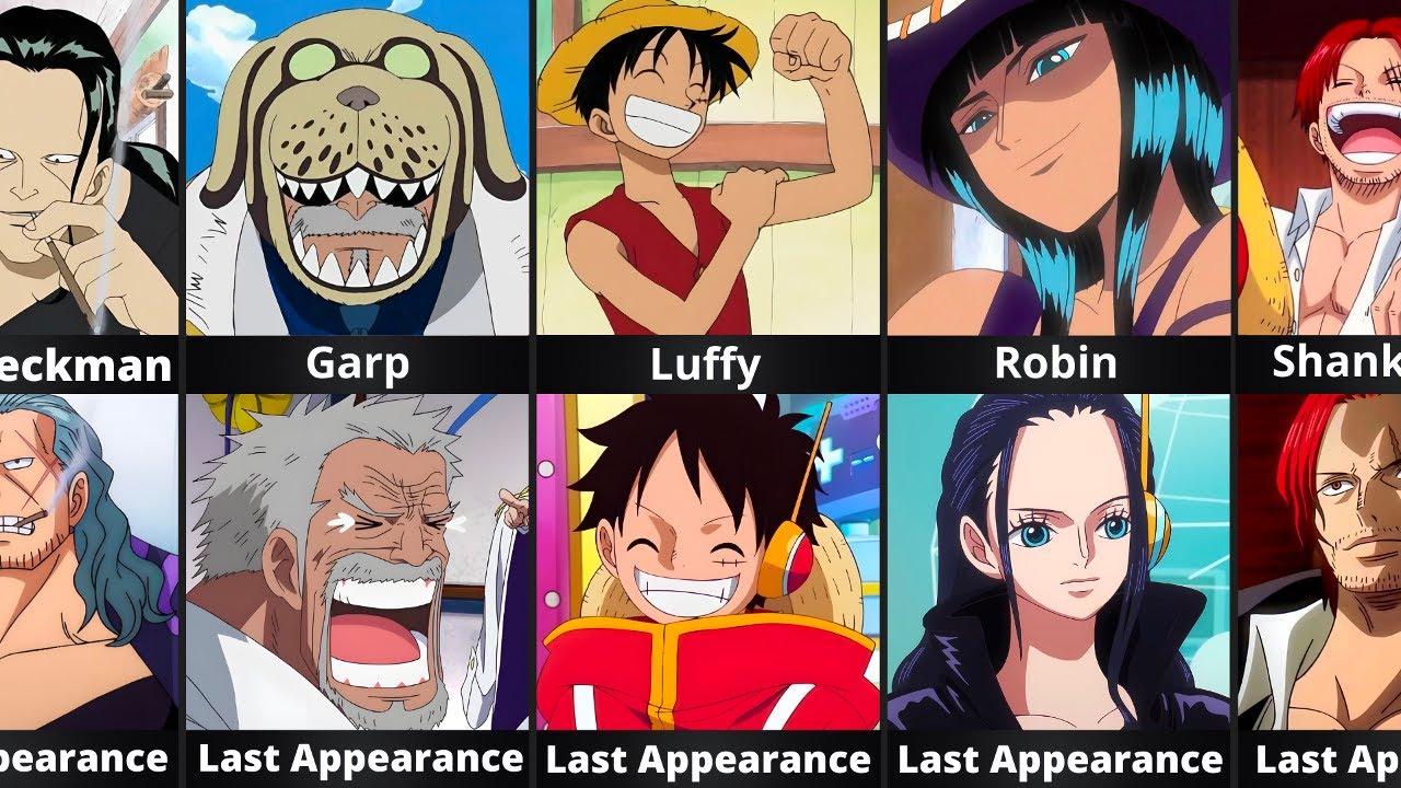 First v/s Final Appearance of One Piece Characters - YouTube