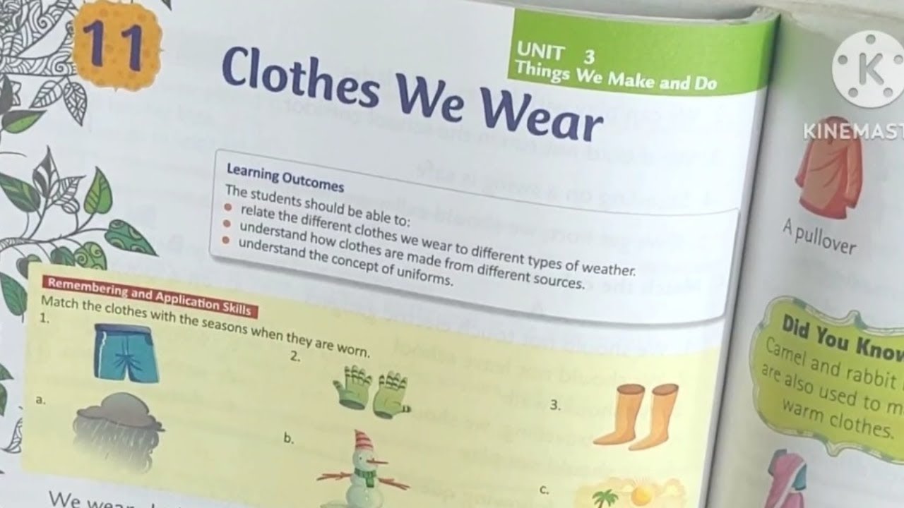 Class 2 EVS : Lesson 11- Clothes We Wear - YouTube