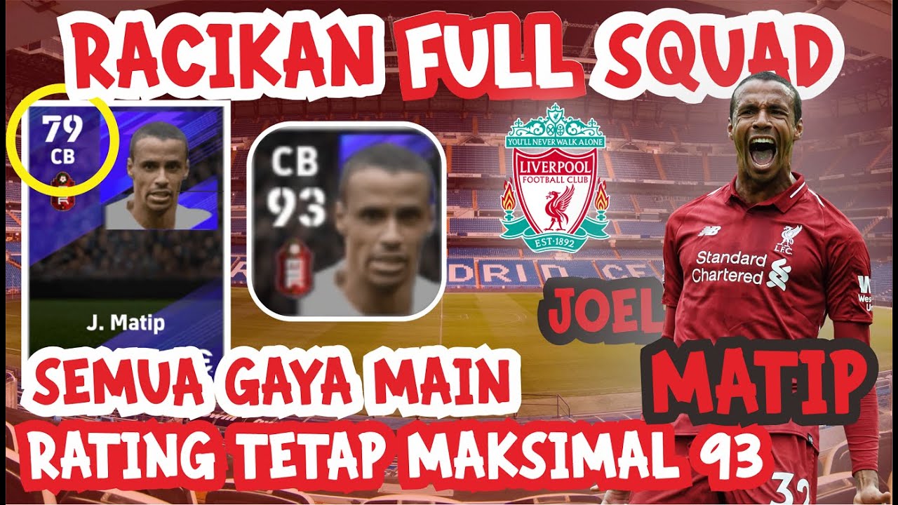 CARA MERACIK MATIP RATING UP TO 93 | FULL SKUAT LIVERPOOL FC PENGUASAAN ...