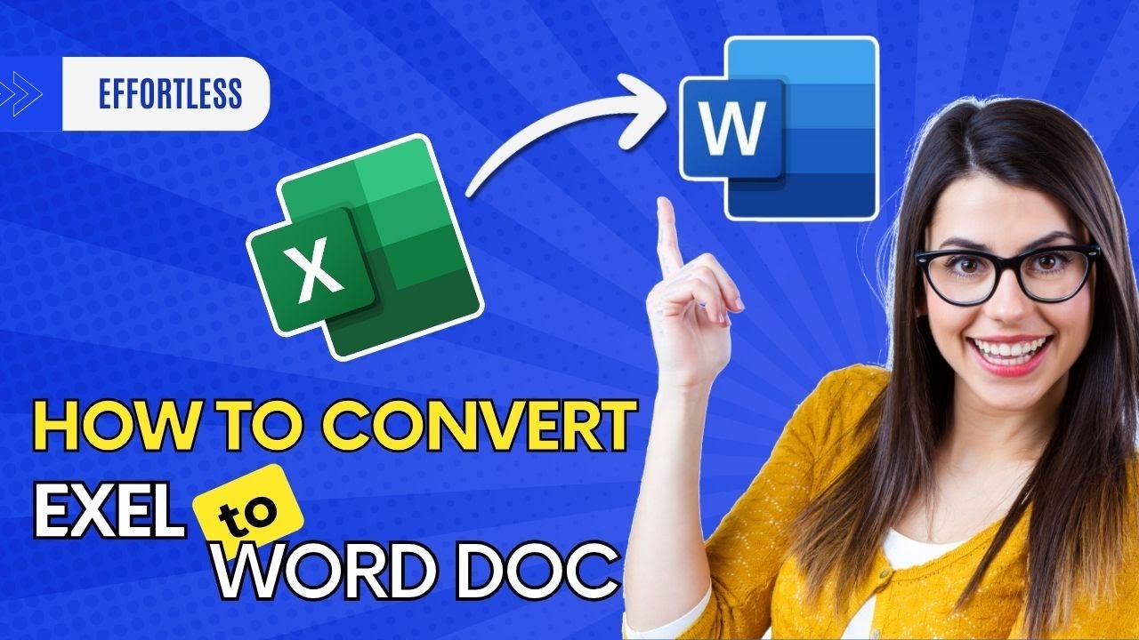📊 How to Convert Excel to Word Document 2024 [Simple Conversion] - YouTube