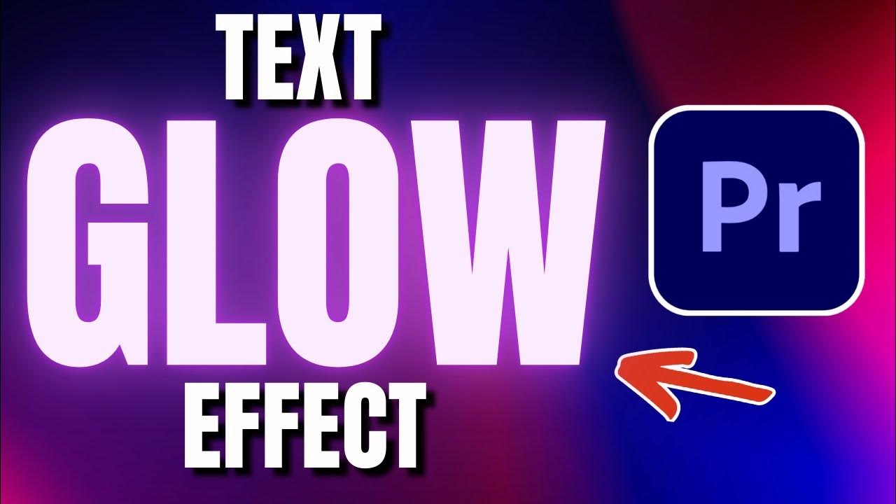 How To Create glowing text effect in premiere pro - YouTube