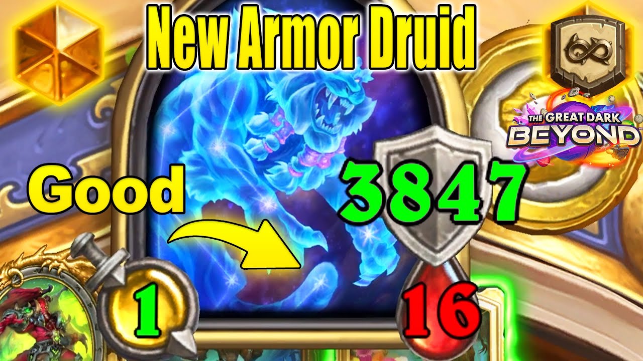 3847 Armor Druid Deck Is CRAZY Fun To Play At The Great Dark Beyond Mini-Set | Hearthstone - YouTube