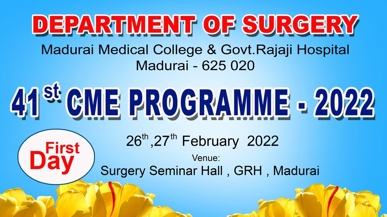 41st CME PROGRAMME 2022 FIRST DAY LIVE - YouTube