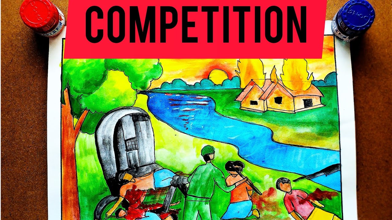 চিত্র - পঁচিশ মার্চ art for COMPETITION.#easydrawingideasforkids # ...