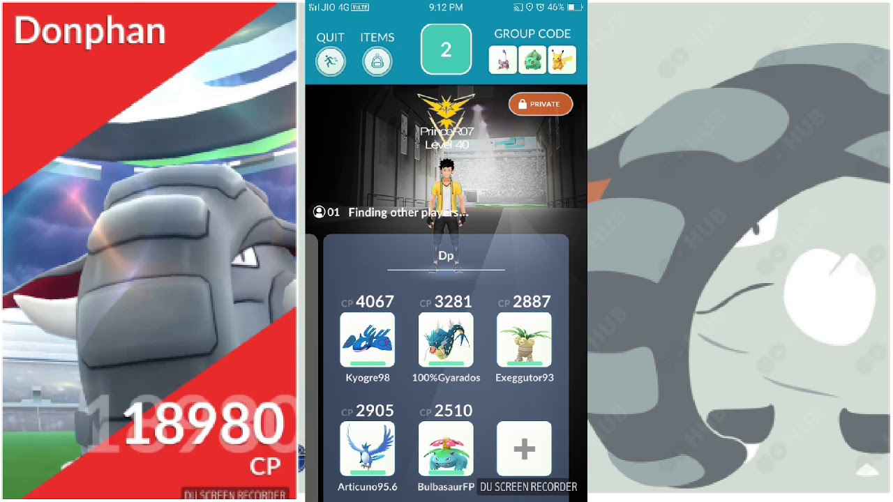 Donphan raid solo T3 pokemon go ( counter & earthquake ) No weather ...