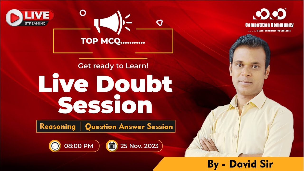 Live Doubt Sessions | Reasoning | Target on Prelims (TOP) MCQ Series ...