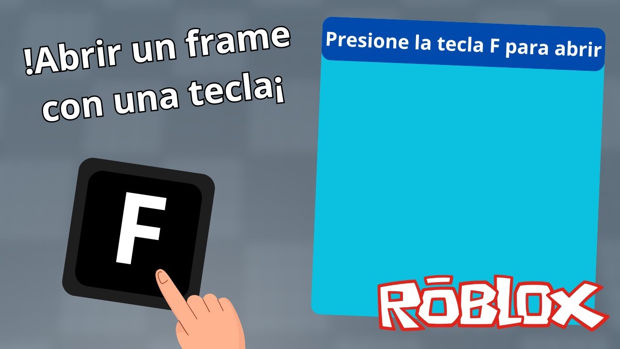Como hacer que un FRAME se abra con una tecla en ROBLOX STUDIO - YouTube