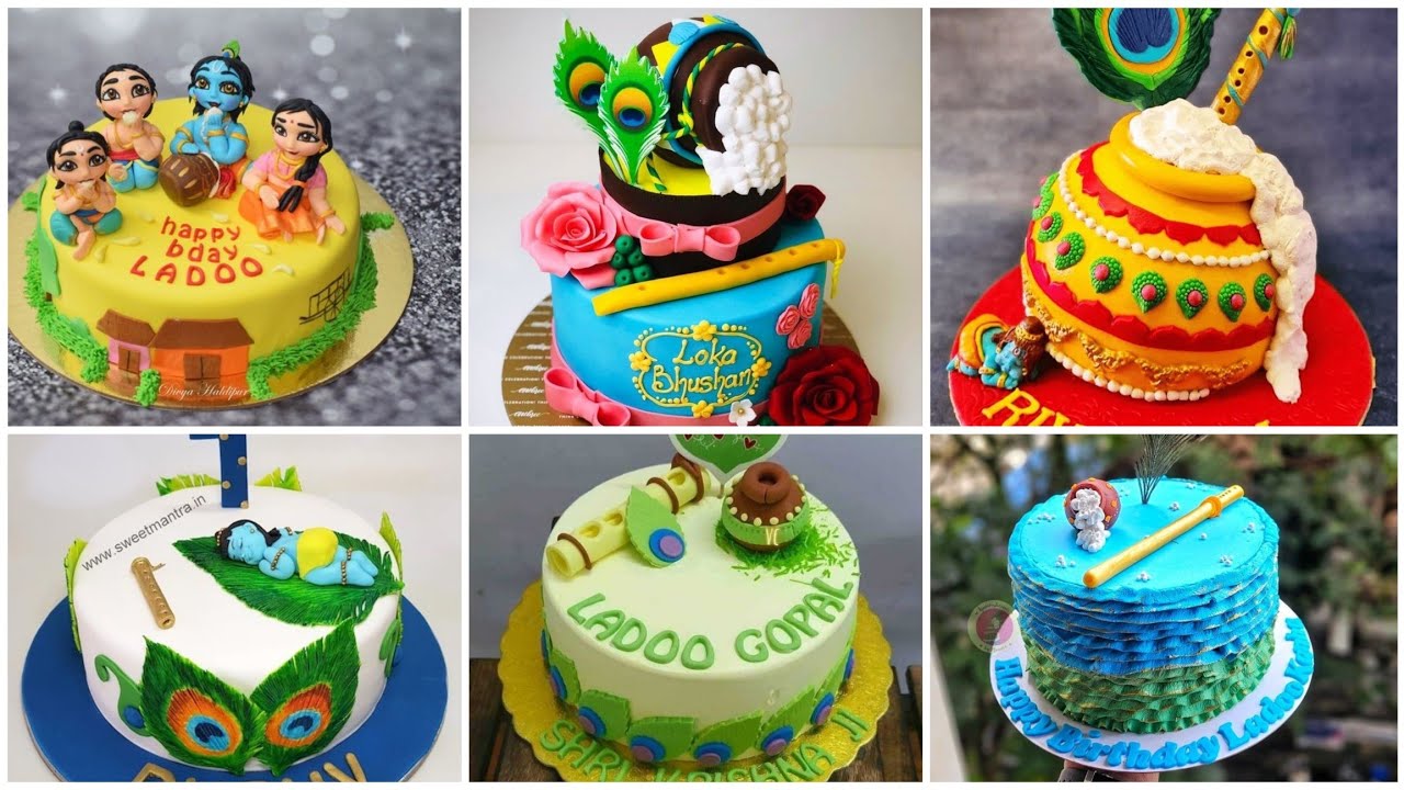 Krishna cake design / Krishna Janmashtami cake design/ #janmashtamicake ...