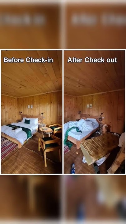 before check in vs after check out - YouTube