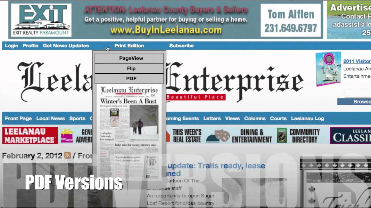 Advertising on the Leelanau Enterprise Website - YouTube