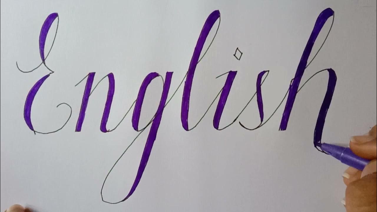 English Assignment calligraphy - YouTube