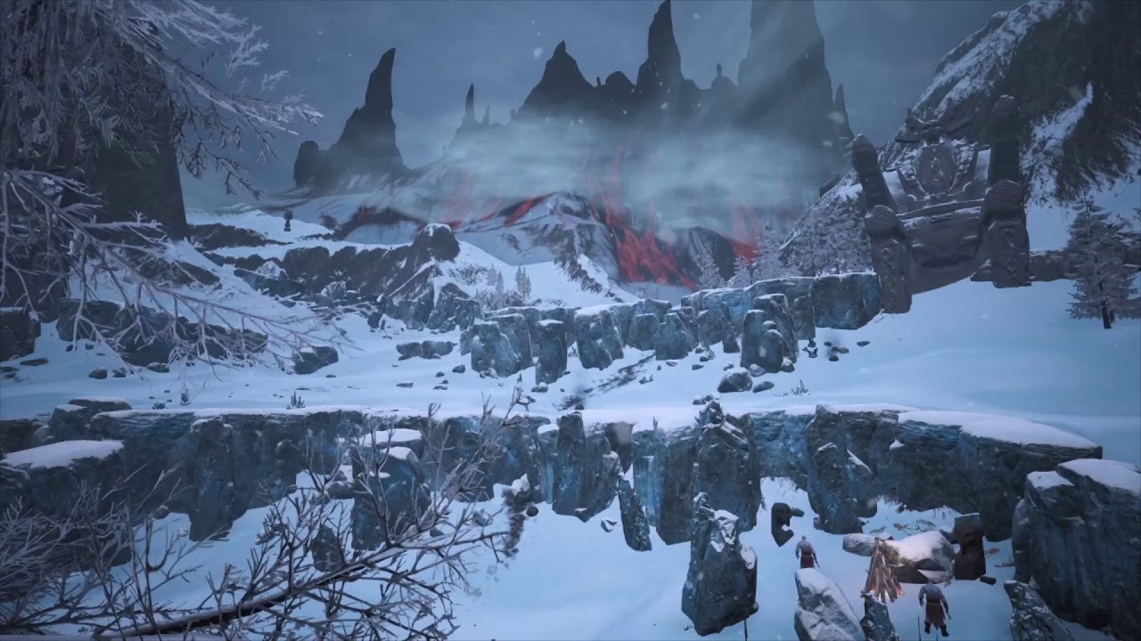 Conan Exiles, 2 hours, Winter Ambience, Snow & Wind, Paint, Study ...