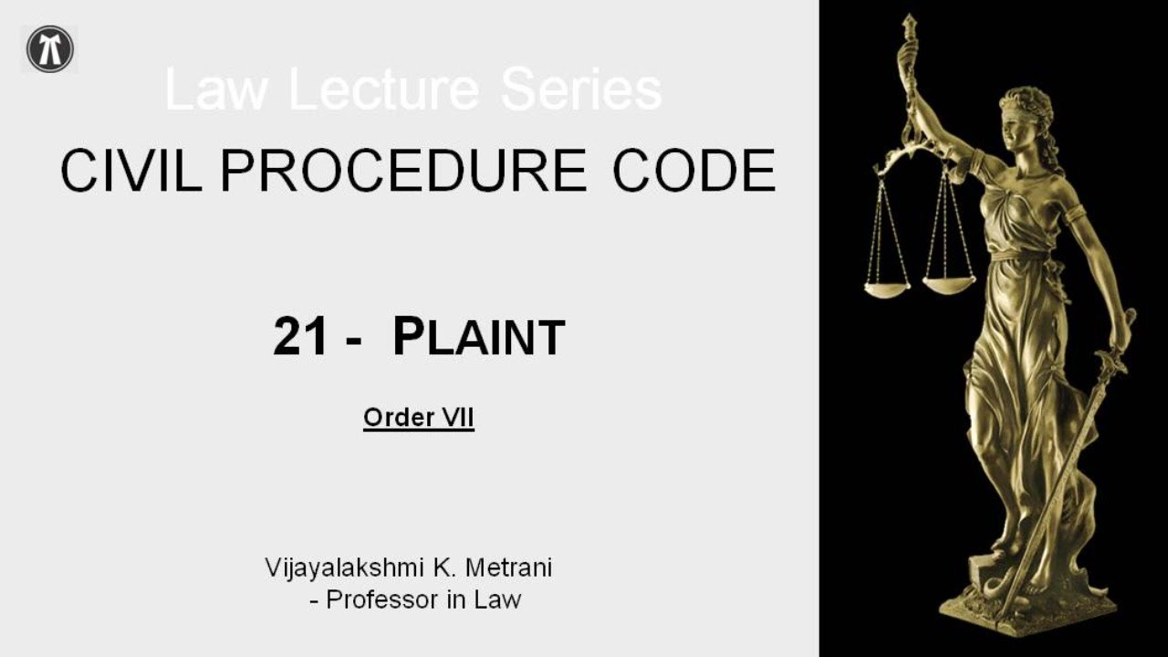 SVLC Law Series - CPC - 21 - Plaint - YouTube