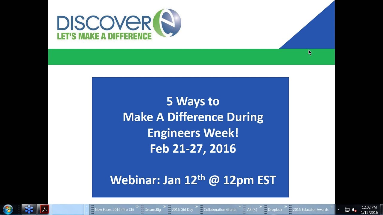 5 Ways to Make a Difference During Engineers Week 2016 - YouTube