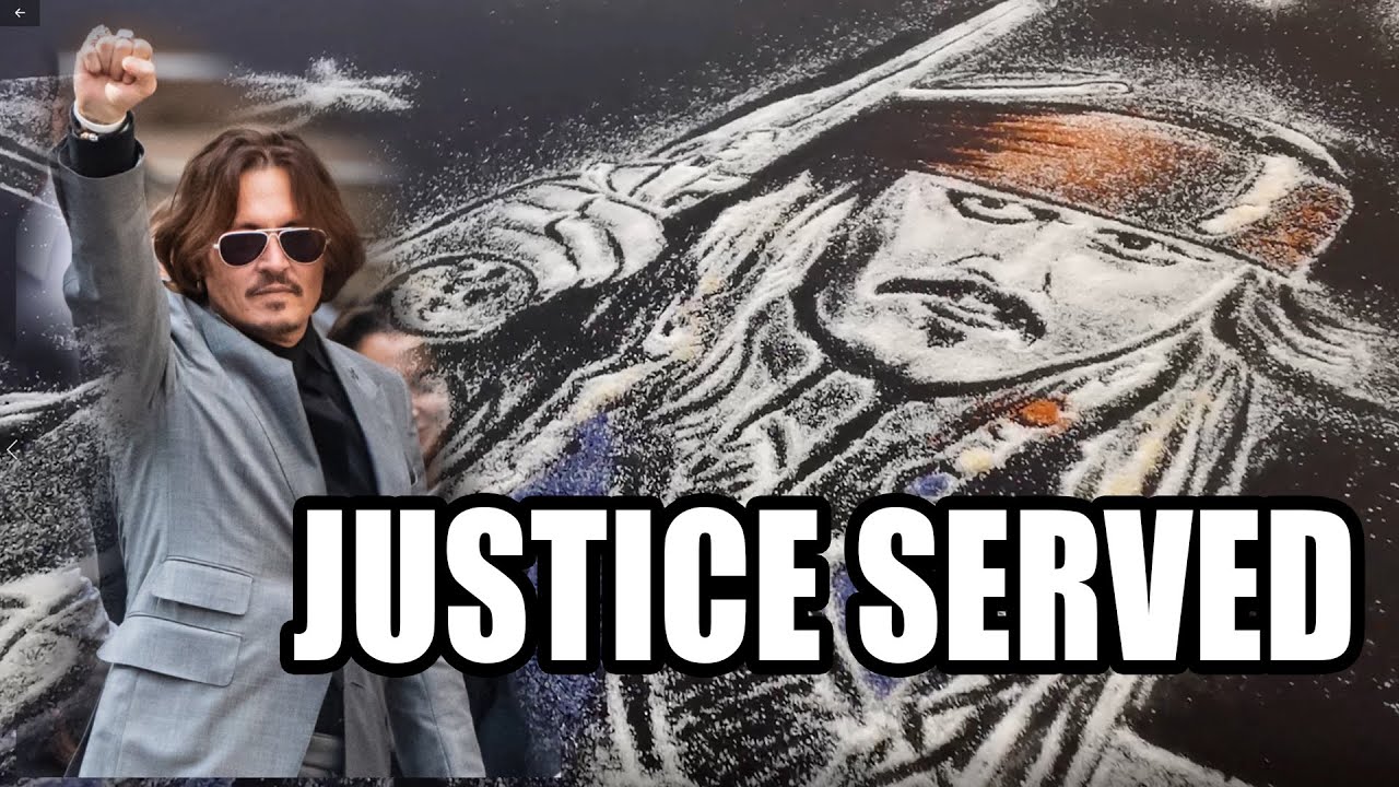 Johnny Depp Verdict - Justice served Salt Art - YouTube