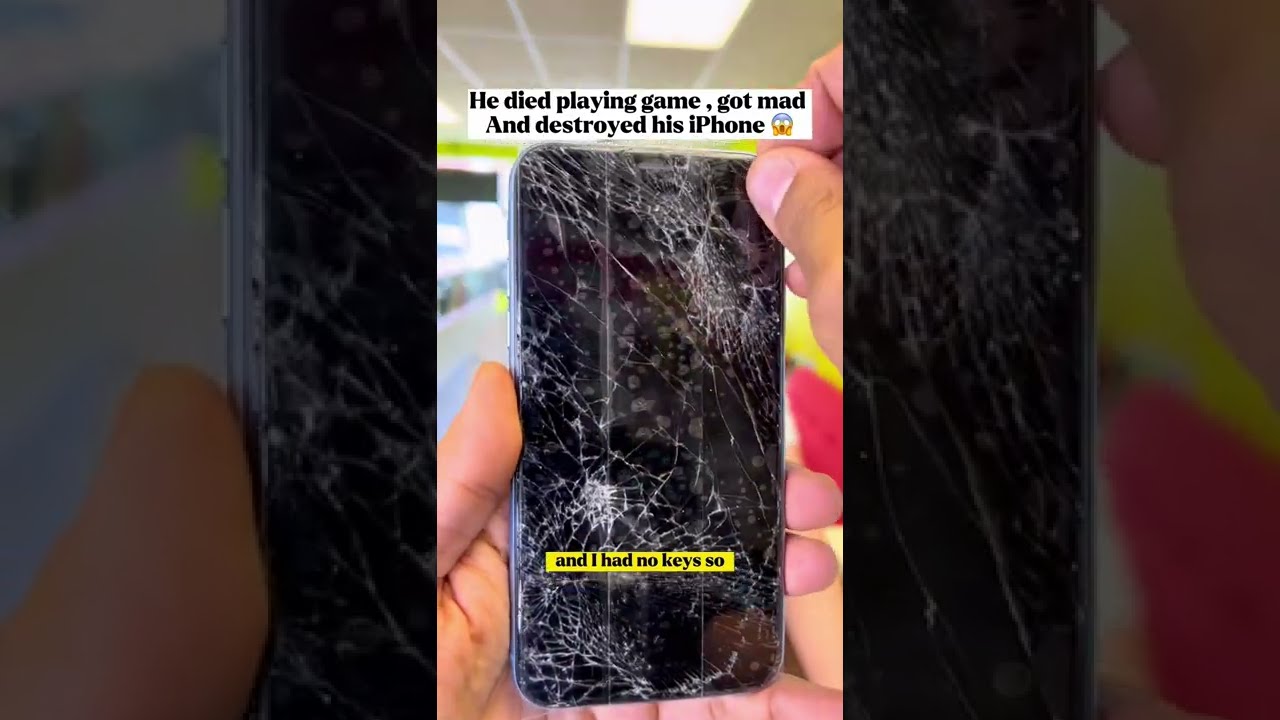 Gaming kid Destroyed his iphone cause he died in the game 😱# ...