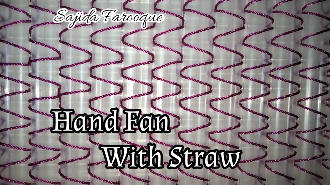 DIY handmade Straw fan | How to make Beautiful fancy handmade fan with ...