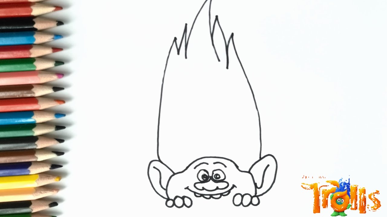 Cómo Dibujar A Ramón De Trolls Paso A Paso - YouTube