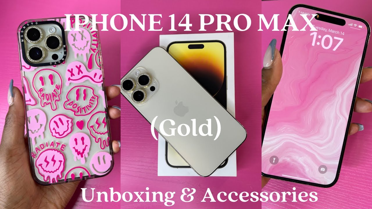 iPhone 14 Pro Max Gold Unboxing + Accessories - YouTube