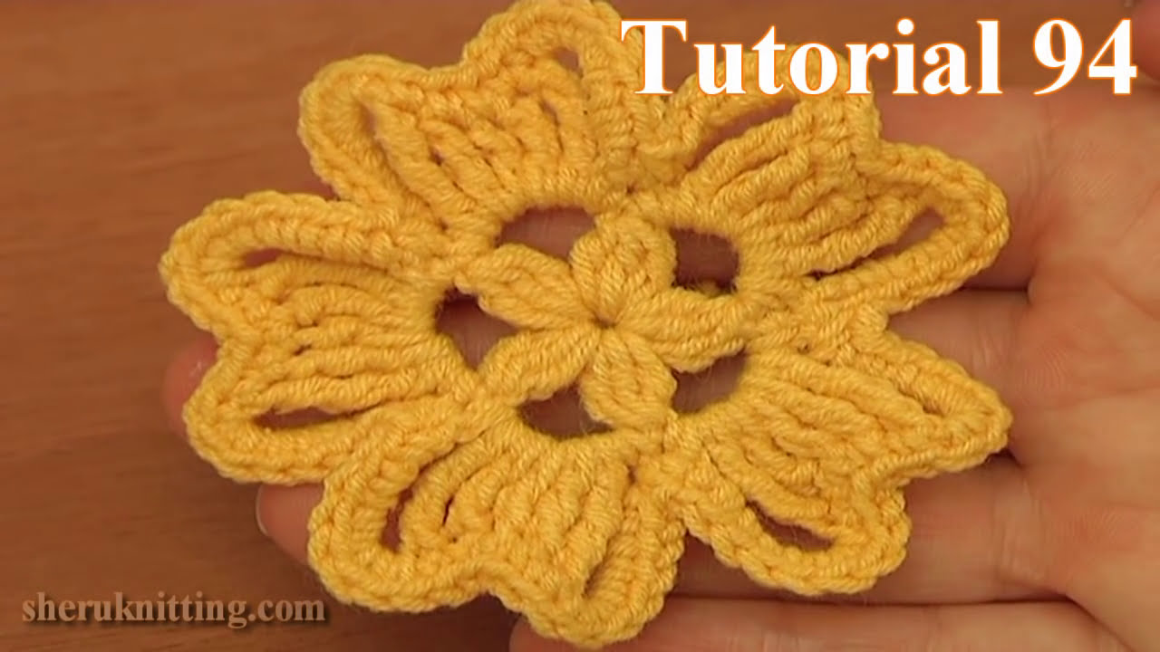 Crochet 5 Petal Flower Small YouTube crochet-5-petal-flower-small-youtube