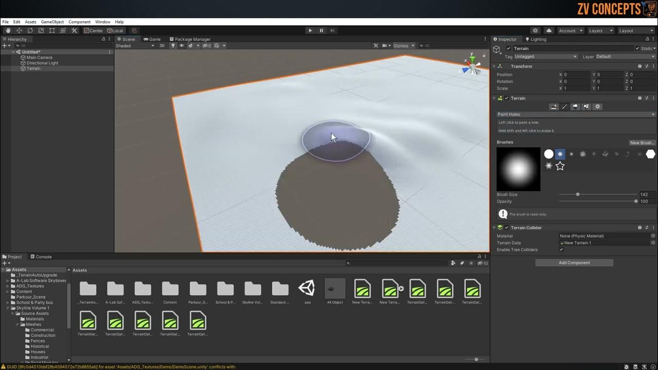 unity3d terrain tutorial - YouTube