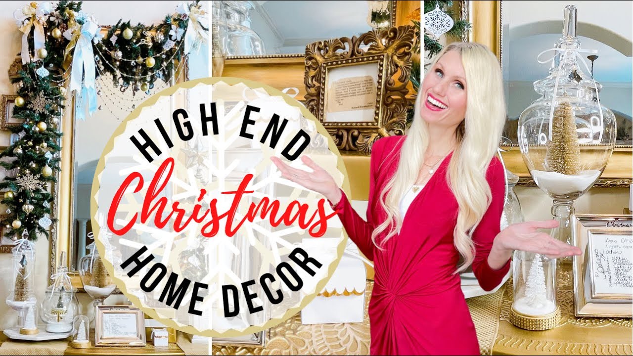 HIGH END CHRISTMAS DECOR! HOLIDAY ENTRYWAY MAKEOVER ~ Elegant DIY ...