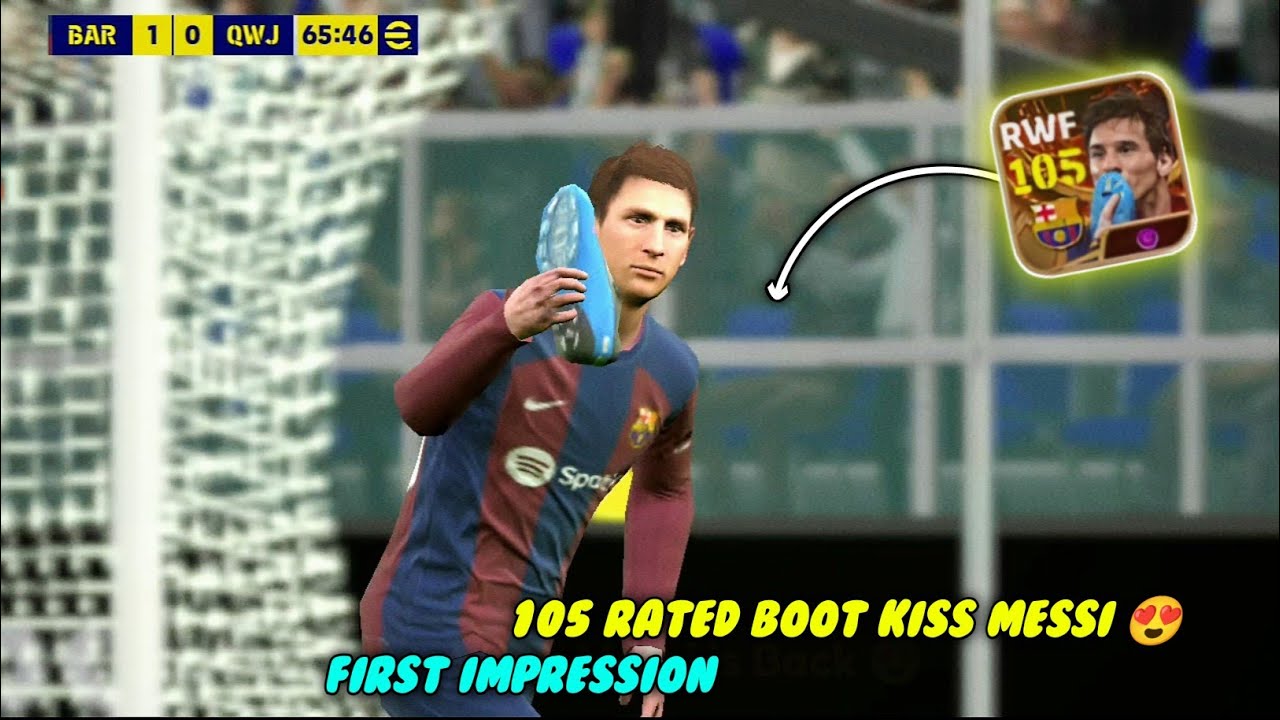 105 Rated Boot Kiss Messi is Not Normal 😱 | eFootball 24 - YouTube