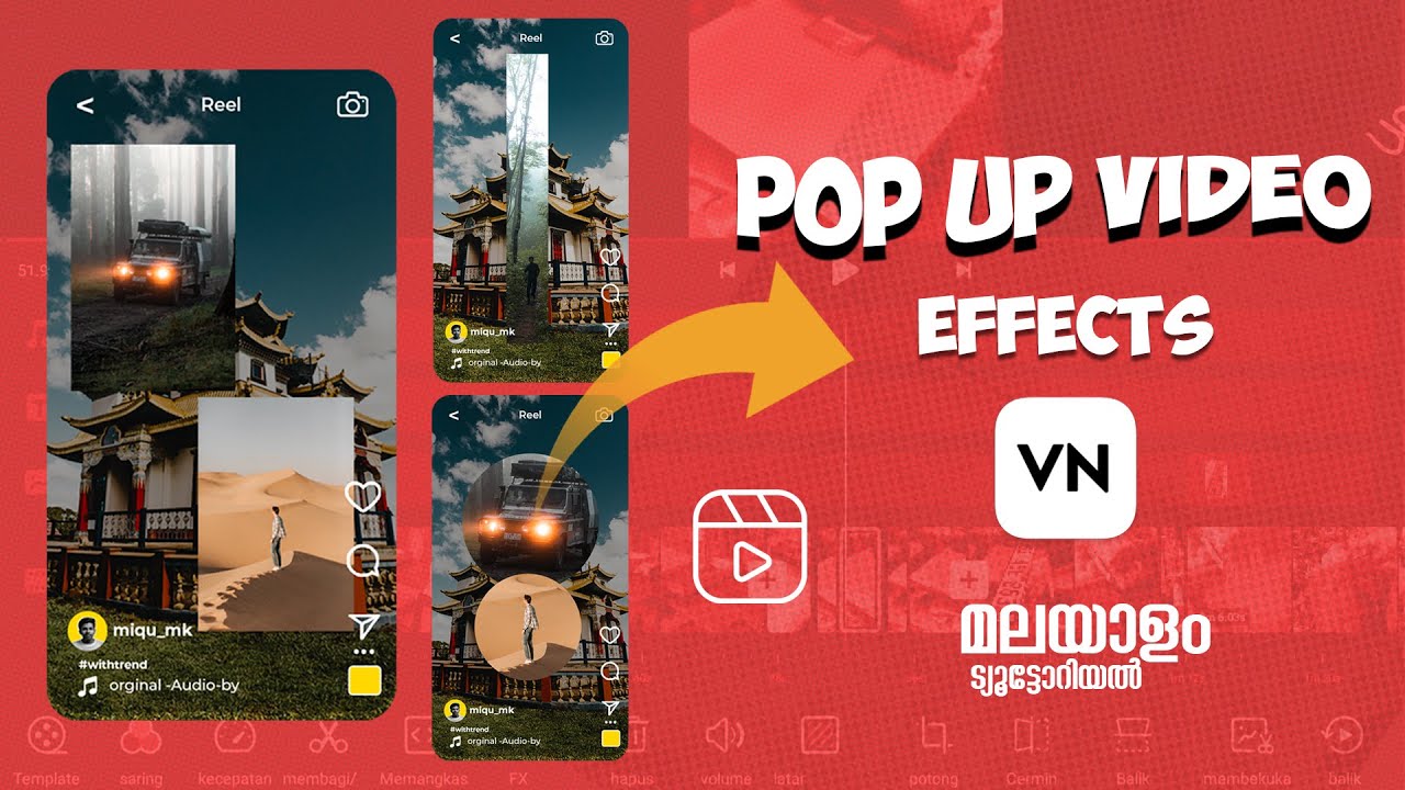 New "Reels trending pop up video effect" in VN(video editor) - YouTube