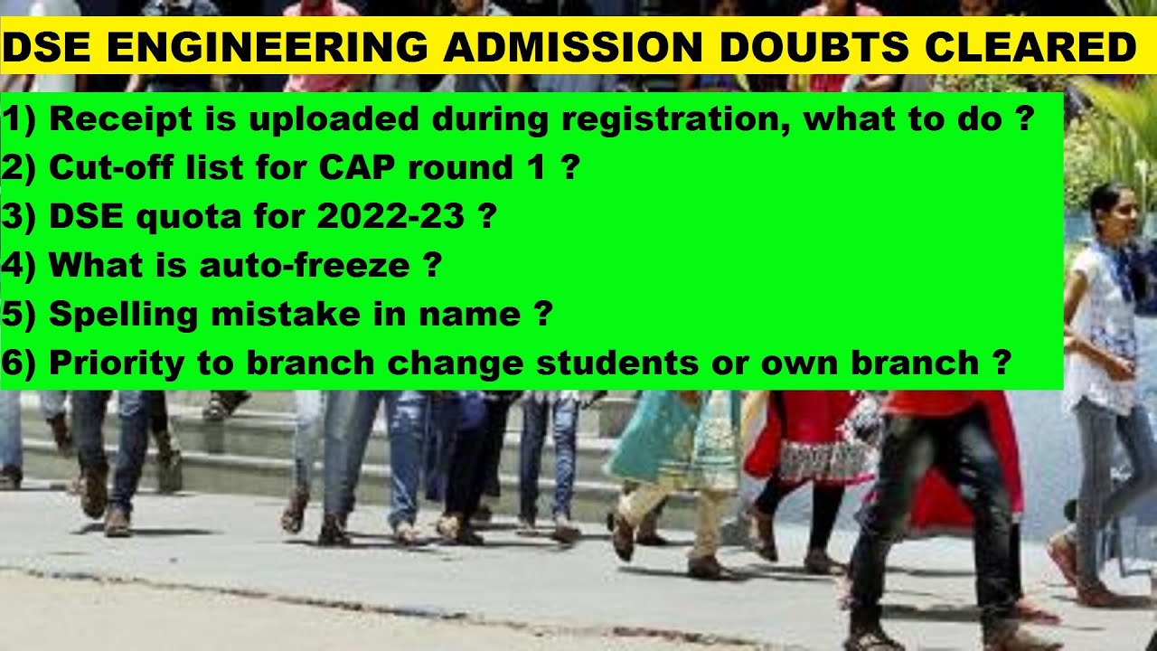 DSE engineering admission 2022-23 doubts cleared | Direct second year engineeering 2022-23 - YouTube