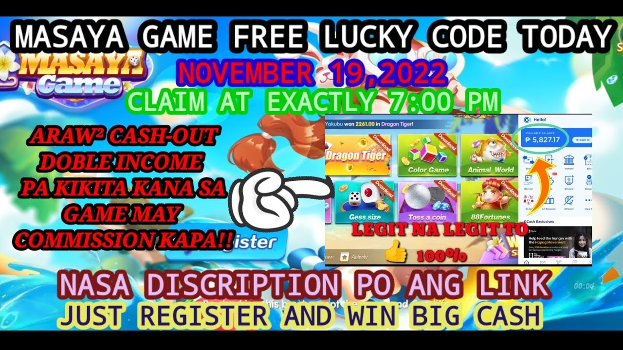 MASAYA GAME FREE LUCKY CODE TODAY NOVEMBER 19, 2022 - CLAIM AT EXACTLY ...