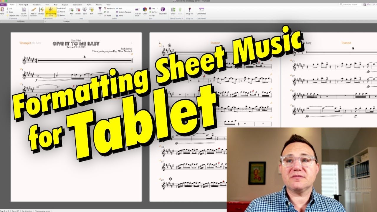Formatting Sheet Music for Tablets - DEMONSTRATION - YouTube