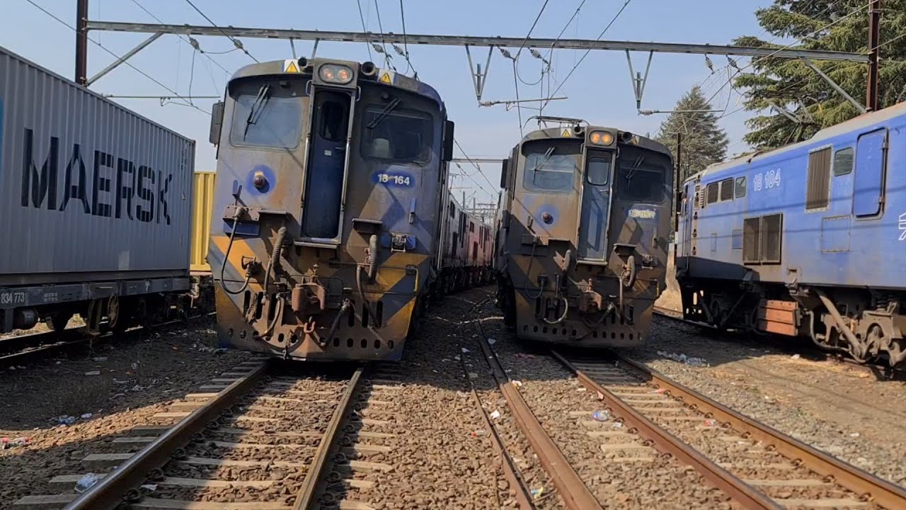 Four in one, one arrives, one departing, and two waiting for departure ...