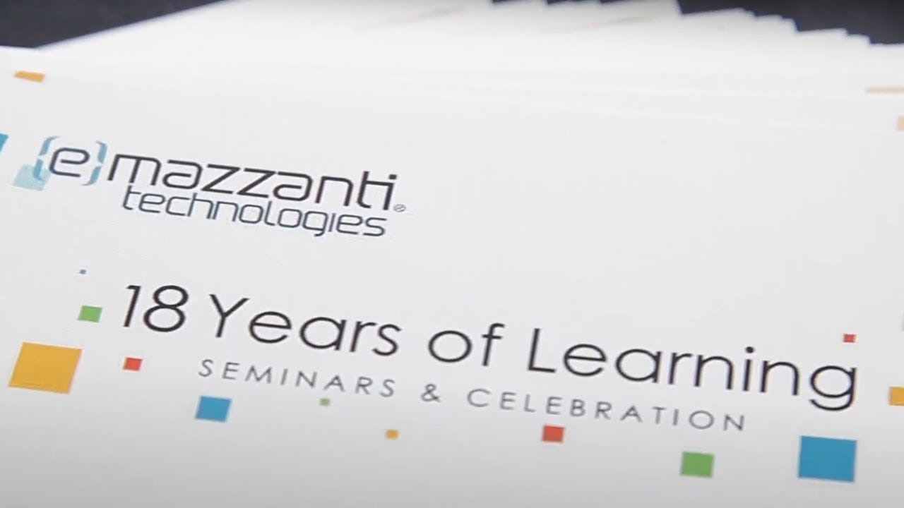 eMazzanti Technologies - 18 Years of Learning - YouTube